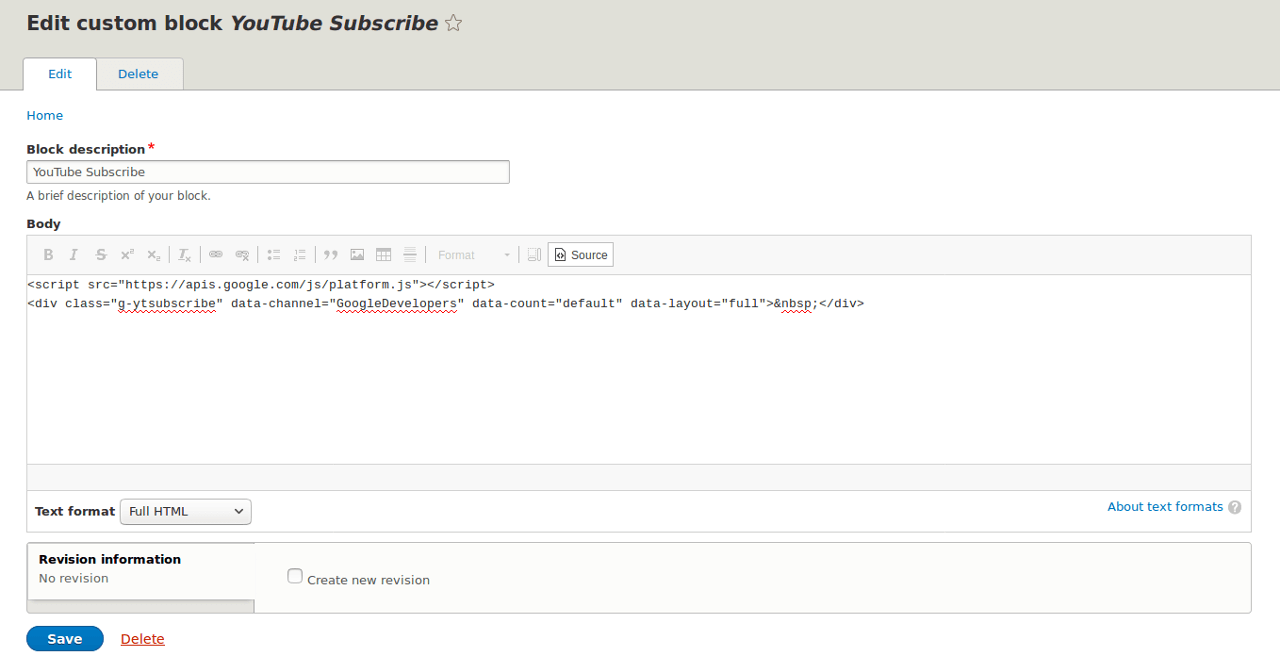 Drupal 8 Add Youtube Subscribe Button Deboma